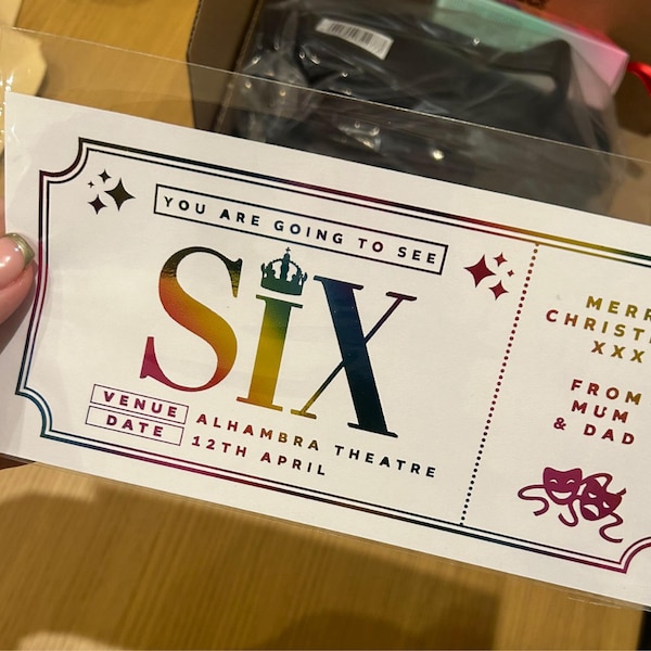 Personalised Foil Festival Keepsake Ticket Voucher, Surprise Customised ...