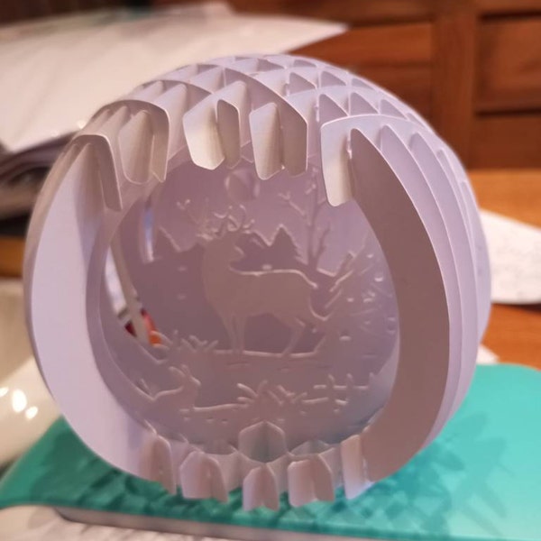 Deer Sphere Pop up SVG Templates for Creating Mini Sphere Paper Cut ...