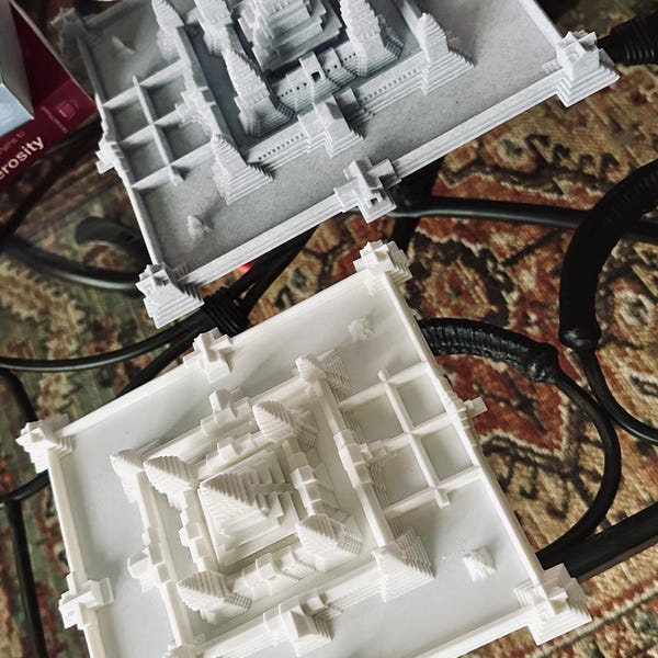 3D Printed Angkor wat Model - Khmer Temple - Custom Colors and Sizes ...