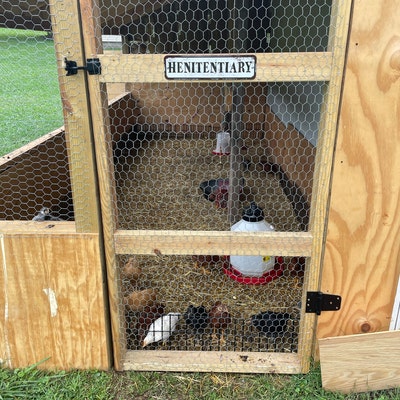 Henitentiary Funny Chicken Coop Sign Backyard Chicken Gift Cute Chicken ...