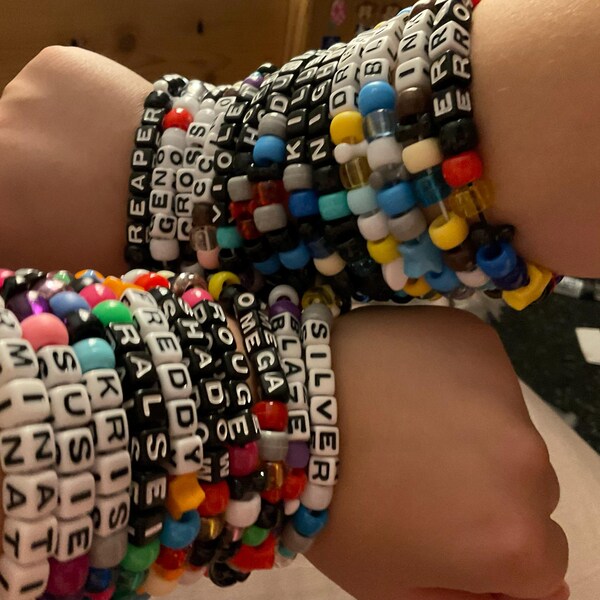 Undertale AU Inspired Handmade Character Kandi Bracelets + Custom AU ...