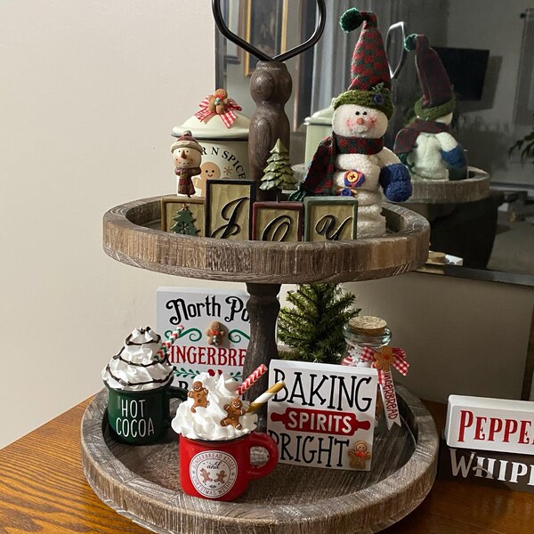 Gingerbread Tiered Tray Decor, Gingerbread Man Decor, Gingerbread Home ...