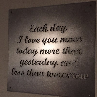 Custom Metal Quote Sign and Sayings, Inspirational Personalized Sign ...