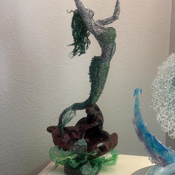 Fall in the Forest Fairy Sculpture, Wire Fairy Statue, Resin Metal Wood ...