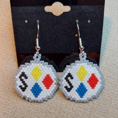 Buffalo Bills Brick Stitch Earring Pattern NFL Brick Stitch Pattern ...