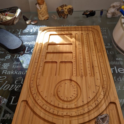 Wooden Mala Bead Design Board and Wooden Bracelet Bead Board as a ...