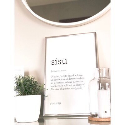Sisu Definition Print Digital Download Finnish Scandinavian Nordic ...
