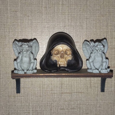 NEW Miniature Set of 2 Gothic Gargoyle Statues Dollhouse / Mythical ...
