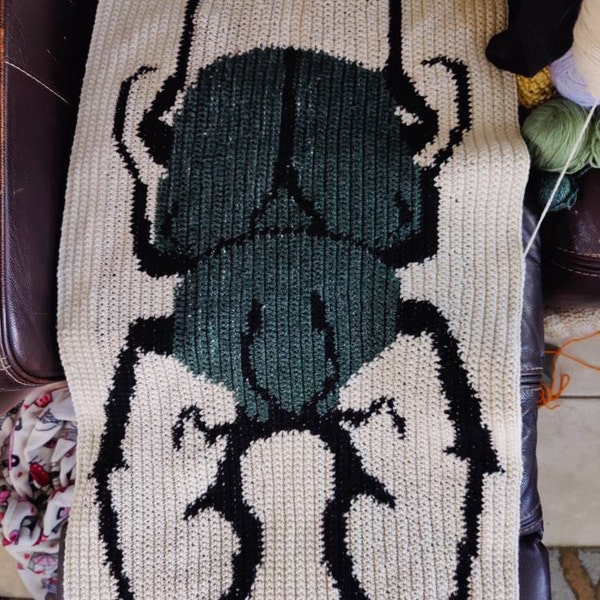Flower Beetle Crochet Tapestry *pattern Only* - Etsy