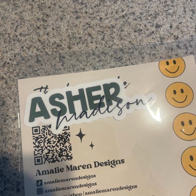 Waterproof Name Decal Personalized Vinyl Sticker FULL NAME STICKER ...