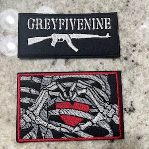 G59 Scull Patch Embroidered GREY59 G 59 Logo Symbol Greyfivenine AK 47 ...