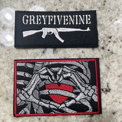 G59 Scull Patch Embroidered GREY59 G 59 Logo Symbol Greyfivenine AK 47 ...