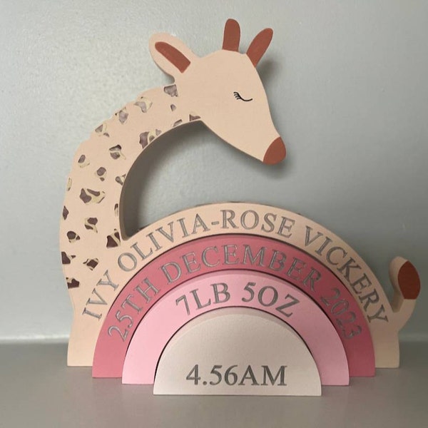Engraved Stacking Giraffe - Etsy