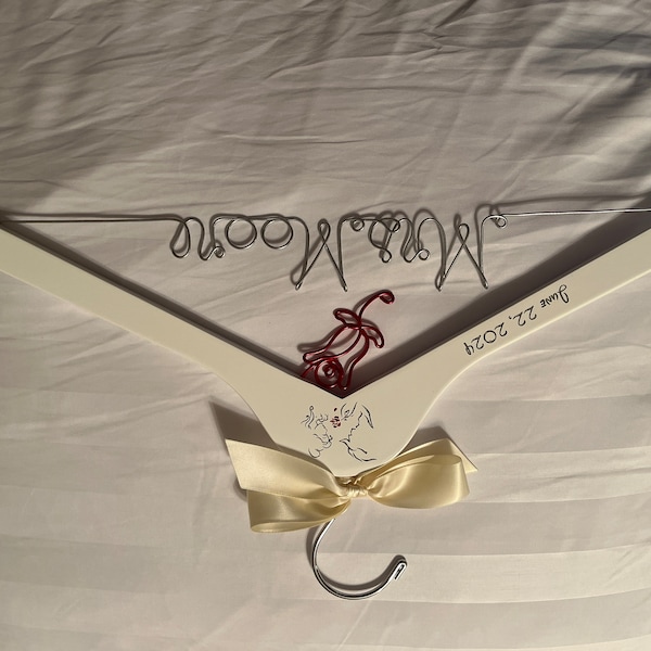 Disney Wedding Hanger,beauty and the Beast Hanger, Personalized Wedding ...