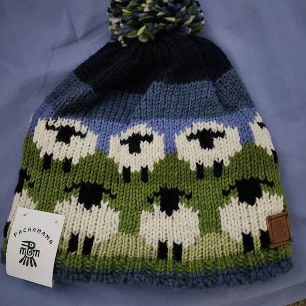 Women's Knitted Sheep Hat, Headband, Beanie: 100% Wool | Pachamama - Etsy