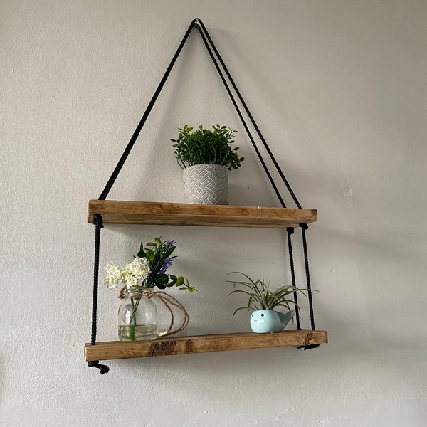 Rustic Rope Shelving - Etsy UK