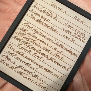 Framed Handwriting Sign, Copy of Actual Handwriting, Handwritten ...