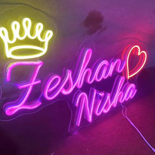 Custom Neon Sign,custom Neon Name Sign,wedding Neon Sign,neon Sign for ...
