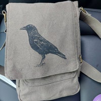 Crow Raven Tech Bag Small Purse Crossbody Shoulder Bag 11x7x2 Inches ...