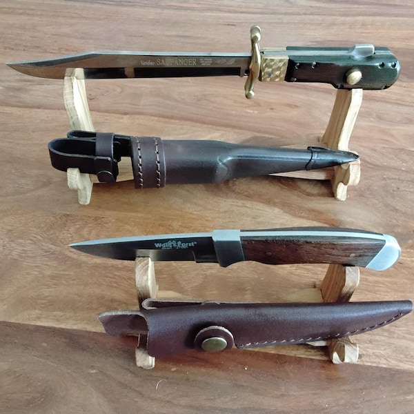 Stand for Knife With Sheath or Two Knives Display Holder - Etsy