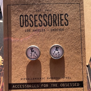 Eye Chart Test Stud Earrings Jewelry Optometrist Gift Eye Doctor Gift ...