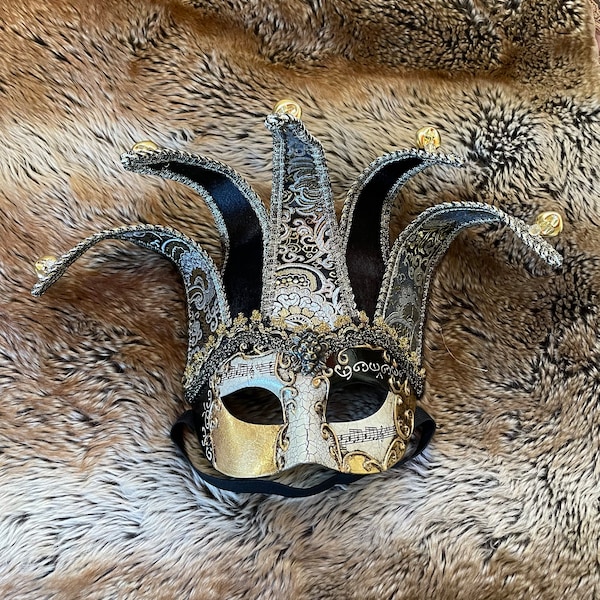 Black Gold Purple Red Jester Masquerade Mask: Men's Ball Party Mask - Etsy