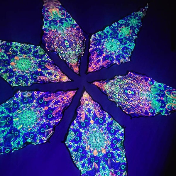 Psychedelic Decoration Stage Metatron. Uv-reactive Psytrance Party ...