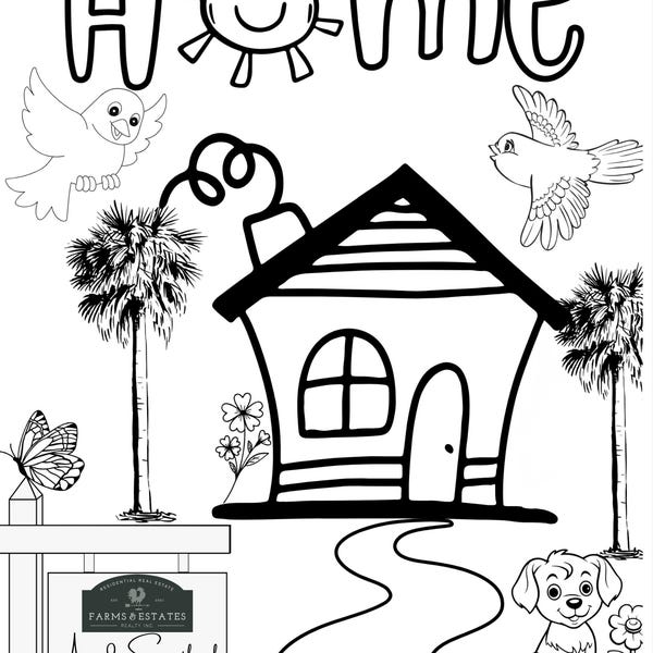 Easter Open House Kids Activity Coloring Book, Real Estate Marketing ...