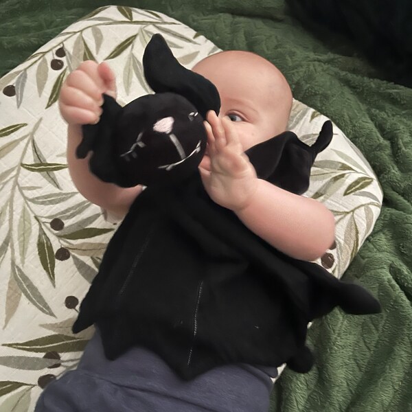 Baby Lovey Blanket, Bat Plush, Baby Bat Gift, Stars and Moon Nursery ...