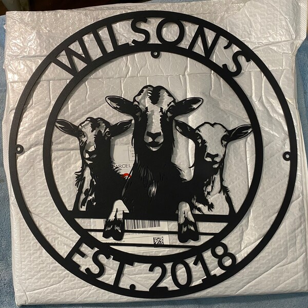 Custom Goat Metal Wall Signs-personalized Goat Metal Wall Art-goat ...