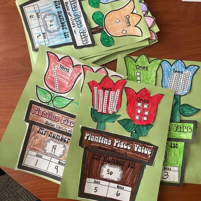 Spring Place Value Craft and Bulletin Board Kit Represent Place Value ...