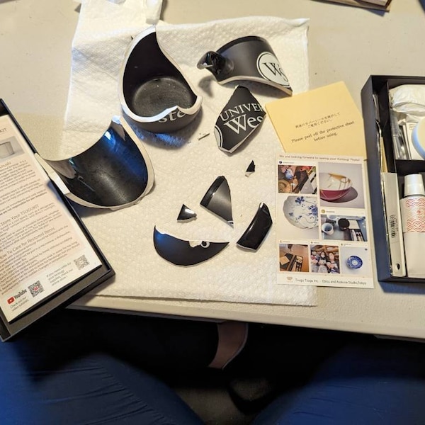 Kintsugi Repair Kit Traditional 23K Gold 0.3g & Silver 0.5g - Food Safe ...