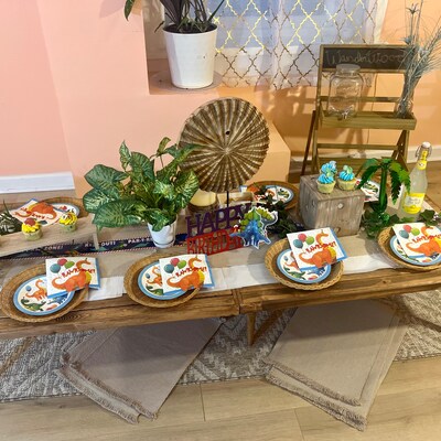 Wooden Table,44 ınc-22 Inc Car Picnic Table, Folding Table, Boho Picnic ...