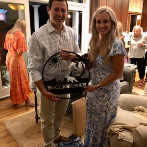 Personalized Monogram Gate Sign / Custom Front Door Sign / Family Name ...