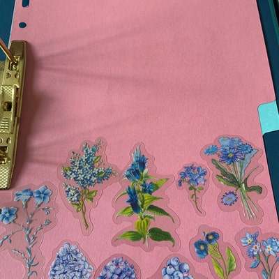 10 Pressed Flower Sticker Pack Waterproof Reusable Set - Etsy
