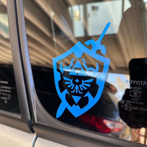 Legend of Zelda Master Sword and Shield Logo Vinyl Decal Sticker - Etsy