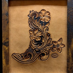 Leather Tooling Sunflower Daisy Floral Vines DIY Tracing Design Pattern ...