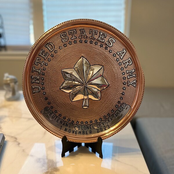 Colonel Promotion Plaque, US Military Officer Series Plaque, Metal ...