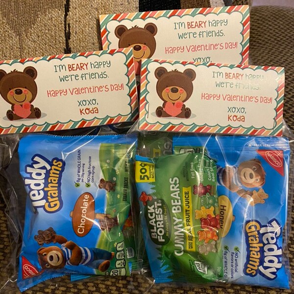Bear, Teddy Bear, Bear Happy We're Friends Valentine's Day Bag Topper ...
