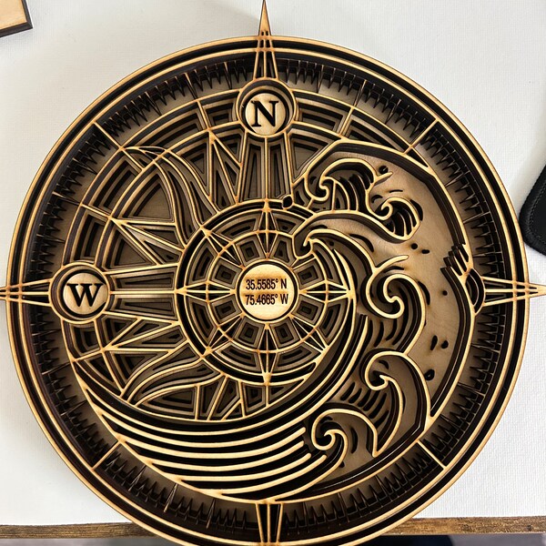 Nautical Compass SVG Compass Laser Cut File SVG Layered Nautical SVG ...