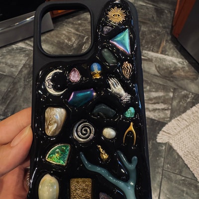 IPhone Phone Case Handmade Decoden Desert Summer Mosaic Vintage Jewelry ...