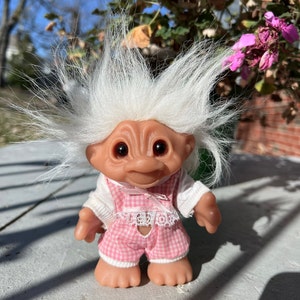 Vintage Ace Novelty Treasure Troll Doll Red Hair Red Star - Etsy