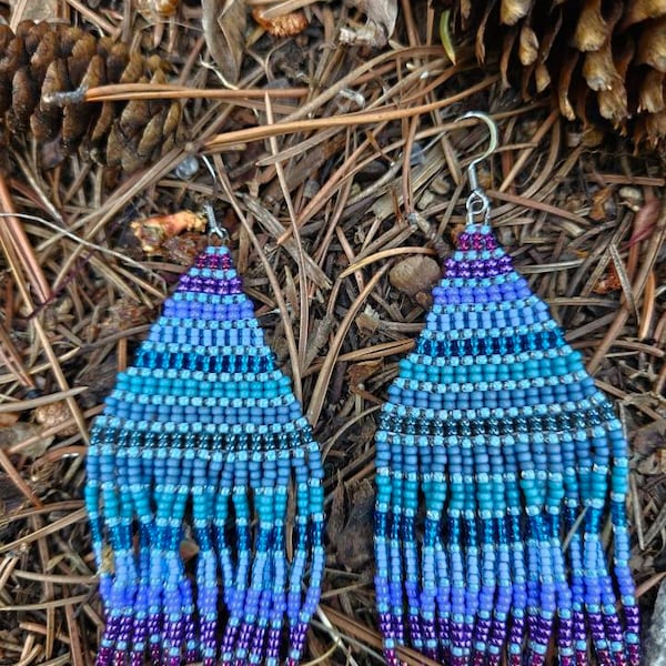 Three Patterns, Woman Beaded Earrings Pattern, Instant Download, Miyuki ...