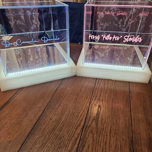 Customized Glowing Light Cube Event/retail Brand Logo Display Box Stool ...