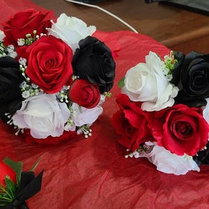 New Artificial Red Rose Bud Corsage, Red Rose Mother's Corsage, Red ...