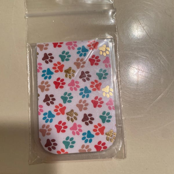 Rainbow Pooping Unicorn Bookmark Laminated Magnetic Polka Dot Gold ...