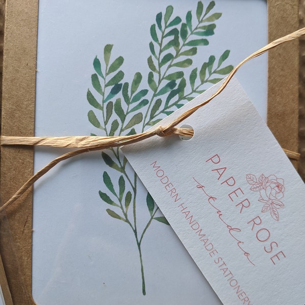 Botanical Recycled Stationary Set, Watercolor Greenery Note Cards, Eco ...