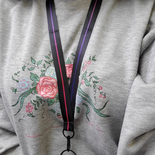 Bisexual Pride Lanyard — Recycled PET Plastic Subtle Bi Pride Accessory ...