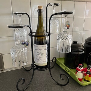 Wrought Iron 4 Coffee Mug & Tea Cup Rack Holder Metal Tree - Etsy