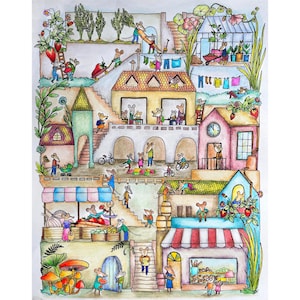 Whimsical Greeting Cards, Art Cards, All Occasion Cards, Set of ...